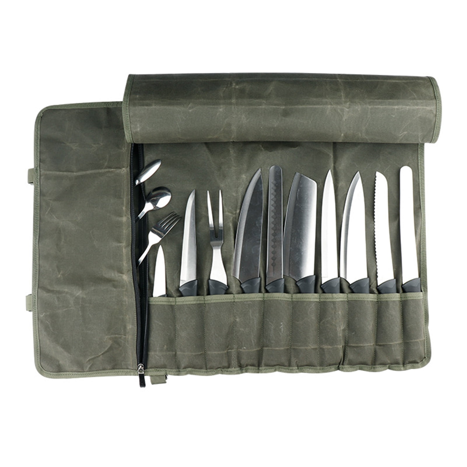 Yinreli Waxed Canvas Tool Bag Kitchen Utensil Storage Bag Waterproof ...