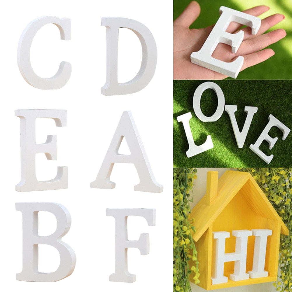 Yinreli Wooden English Letters Alphabet Symbol Ornament Wedding Party ...