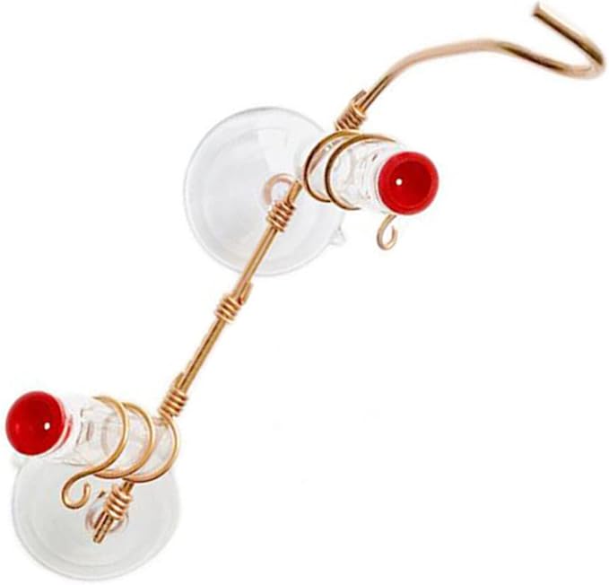Yinuoday Geometric Window Hummingbird Feeder Copper Wire Birds Feeder ...