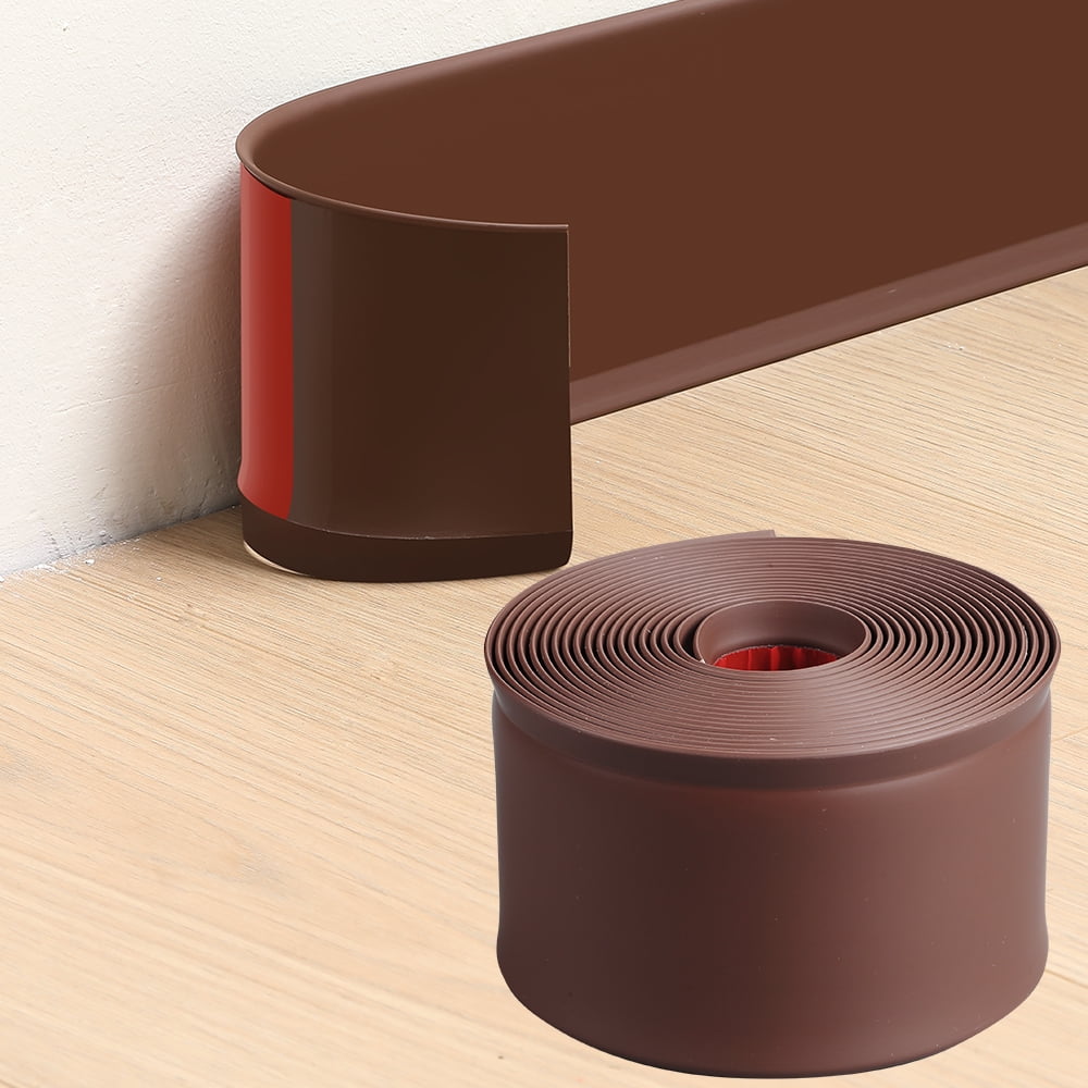Yinyi Flexible Baseboard Molding Trim, Peel and Stick Rubber Baseboard ...