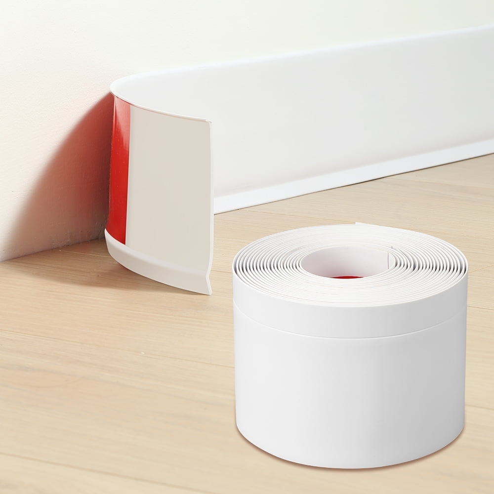 Yinyi Self-Adhesive Floor Roll: Flexible Baseboard Molding Trim, 4inch ...