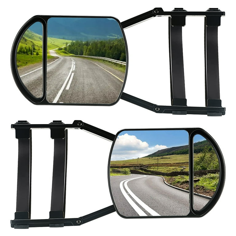 Yinyi 2pcs Universal Clip on Towing Mirrors 360 Adjustable Dual View for Car Truck Trailer Walmart
