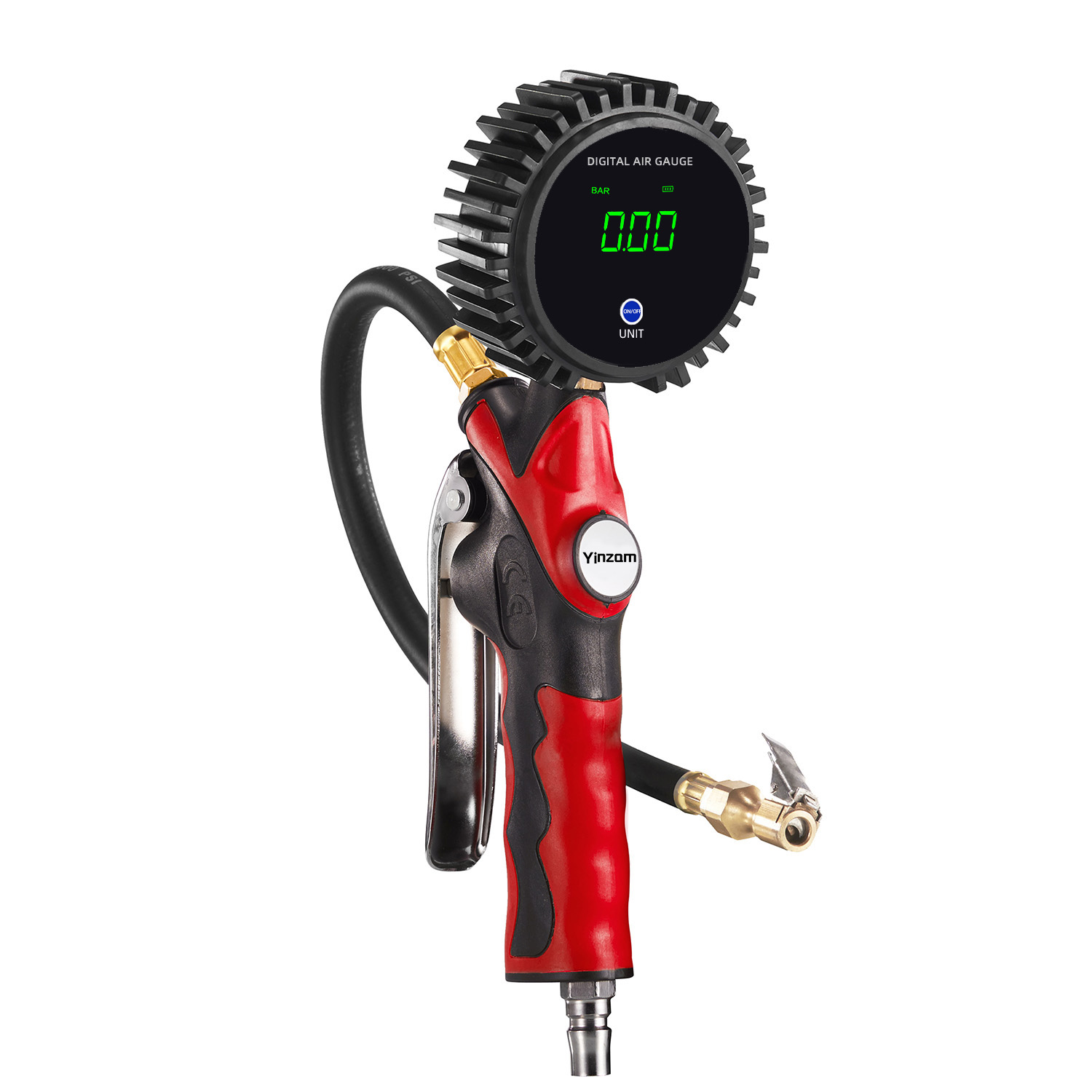 Milton 572D Pro Digital Pistol Grip Inflator Gauge - 36" Hose and Kwik ...