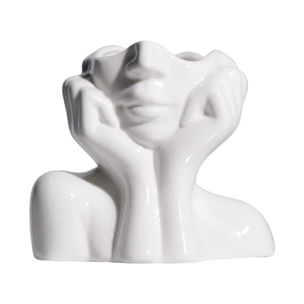 Yiokii Ceramic Vase Human Bo Face de er Pot Plant Room Decor Home ...