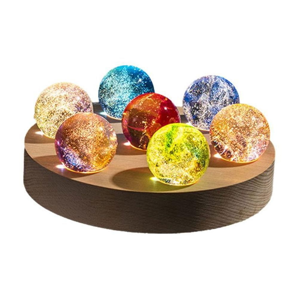 Yiokii Colorful Crystal Ball Ornaments, 4 cm, Fantasy Colorful Glass ...