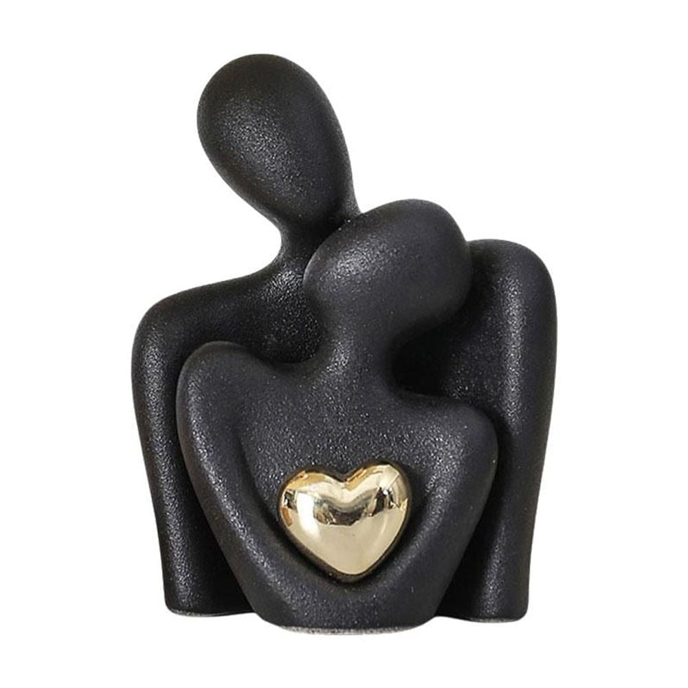 Yiokii Couple Figurine - Golden Eternal Heart Figurine,Romantic Couple ...