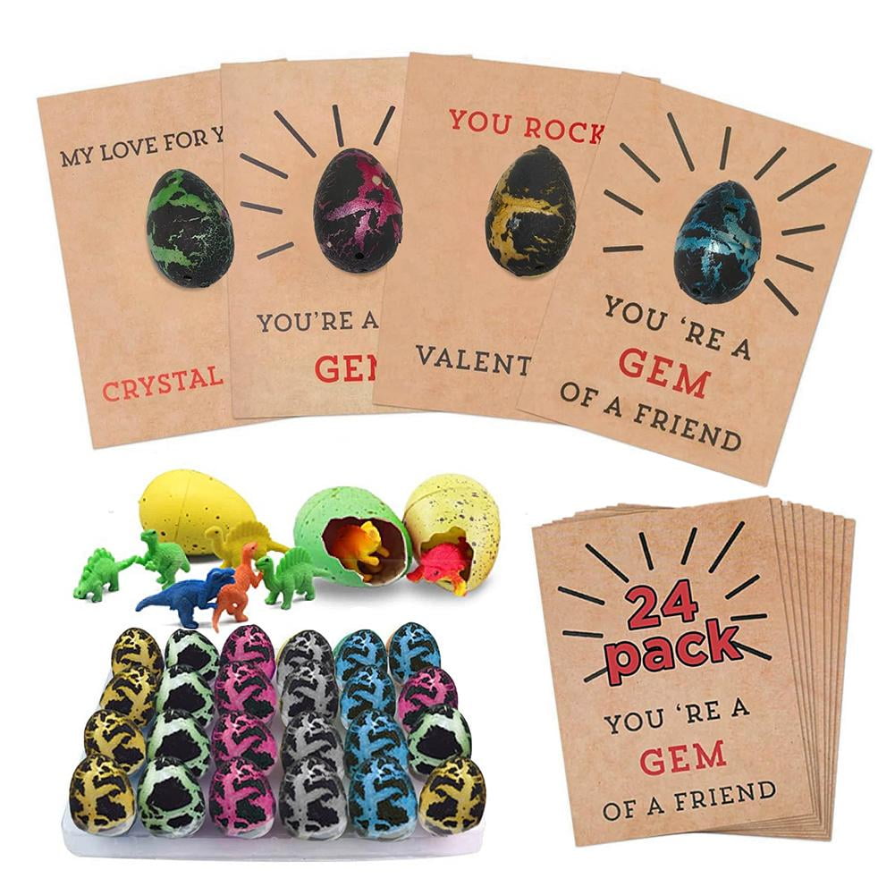 Yiokii Dinosaur Egg Cards For Kids,hatching Dinosaur Eggs Valentines ...