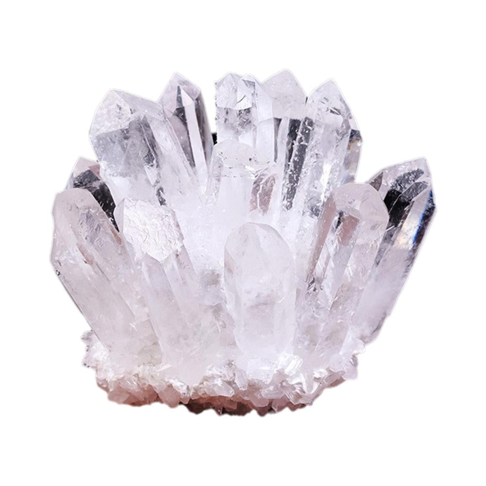 Yiokii Large Natural White Clear Quartz Cluster Crystal Mineral Stone ...