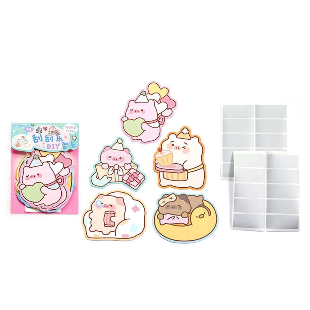 Yiokii Piggy Scratch Joy Card, DIY Custom Make Your Own Scratch-Offs ...