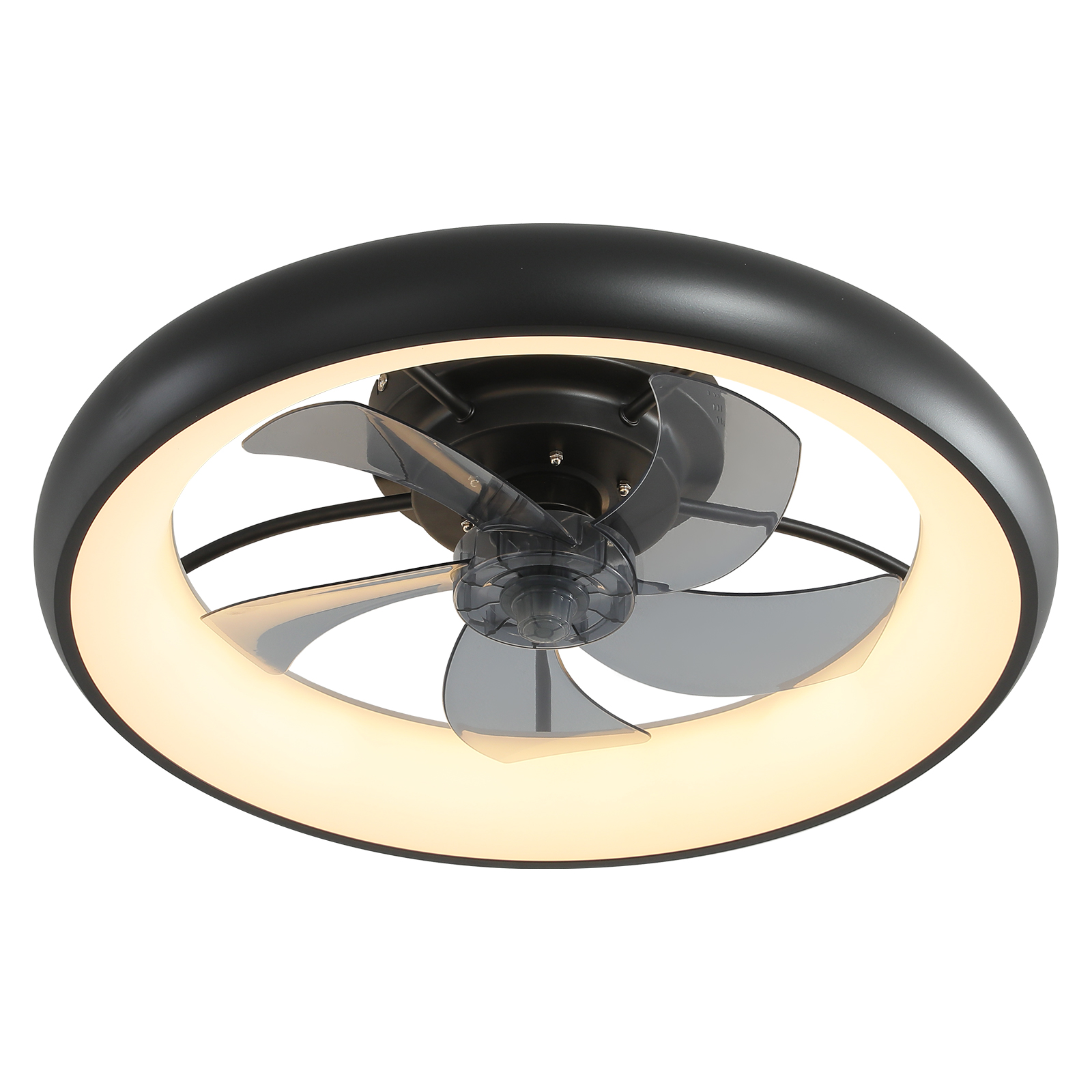 Yiosi 23''Flush Mount Ceiling Fan with Lights, Indoor Low Profile ...