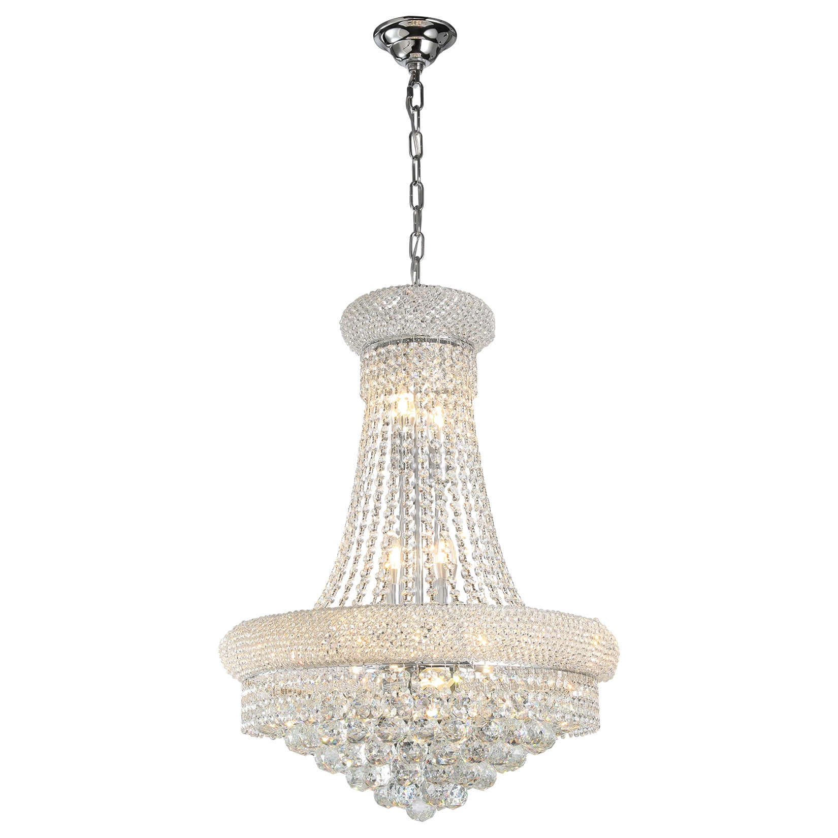 Yiosi Modern Empire Crystal Chandelier, Height Adjustable Hanging Light ...