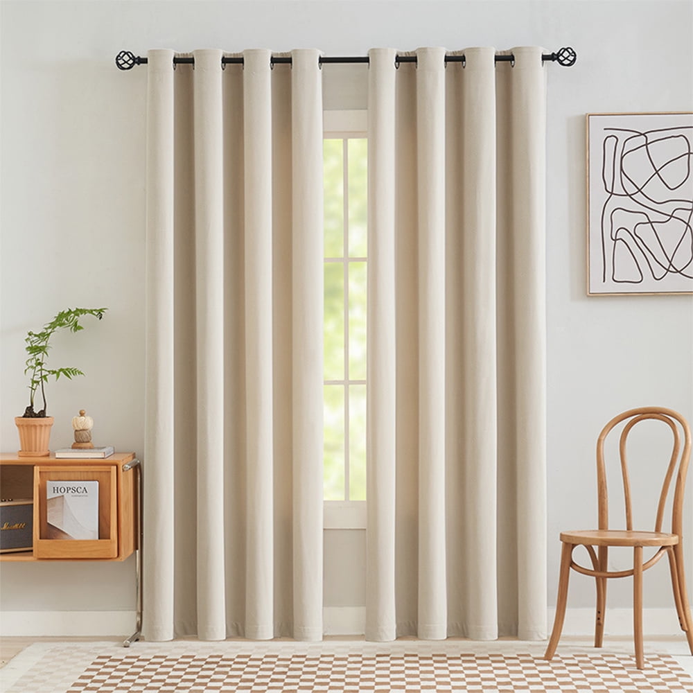 Yipa Blackout Solid Panel Window Curtain Grommet Room Energy Efficient ...