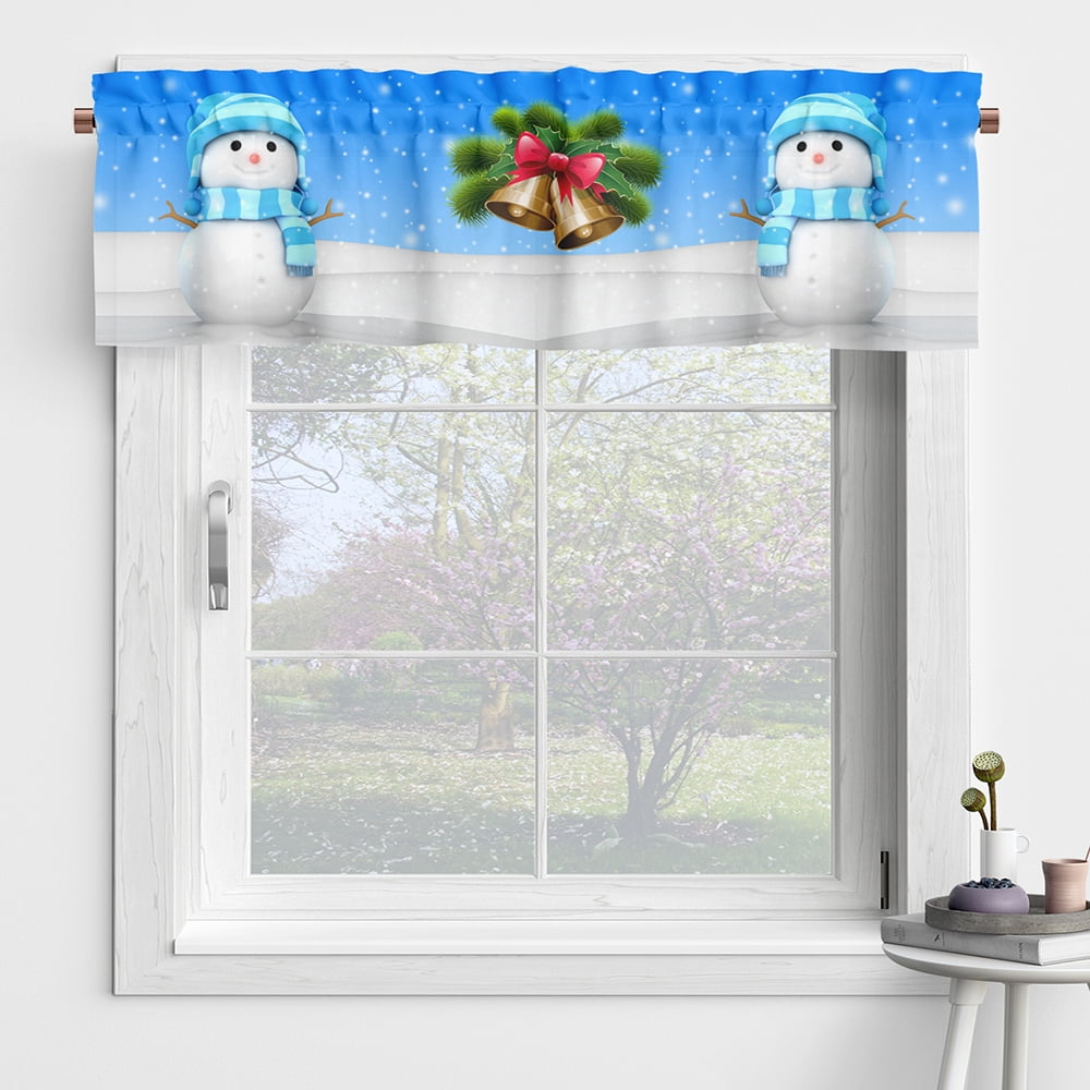 Yipa Rod Pocket Semi-Blackout Thermal Insulated Short Curtain Kitchen ...