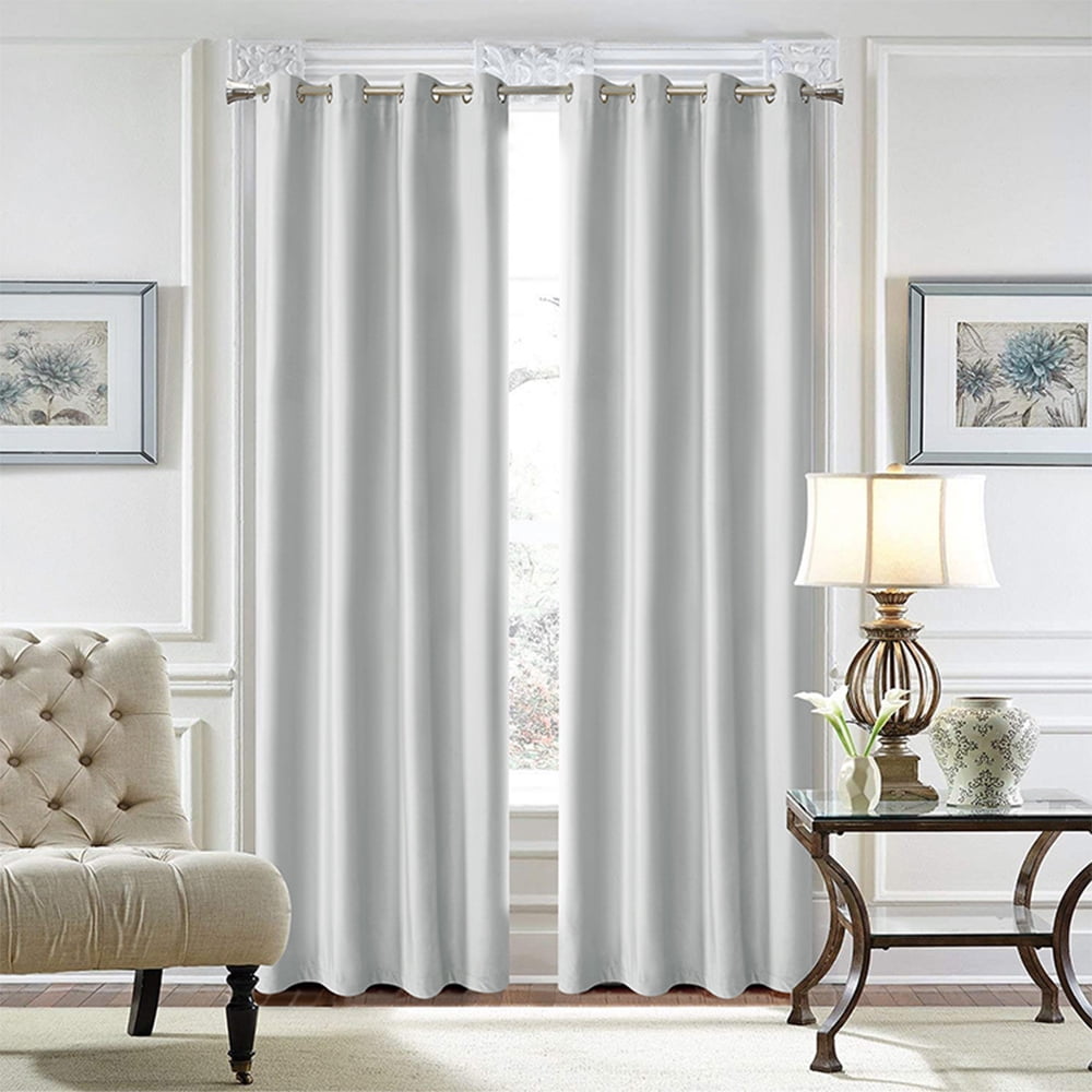 Yipa Single Curtain Panel Grommet Room Darkening Curtain Velvet Plain ...