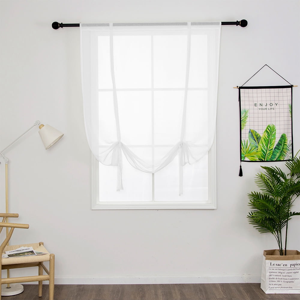 Yipa Tie Up Window Curtains, Sheer Window Drapes,Short Curtain Scarf ...