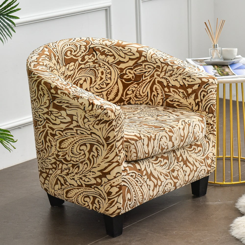 Yipa Tub Chair Slipcover 2 Piece Club Chair Sofa Armchair Cover Soft ...