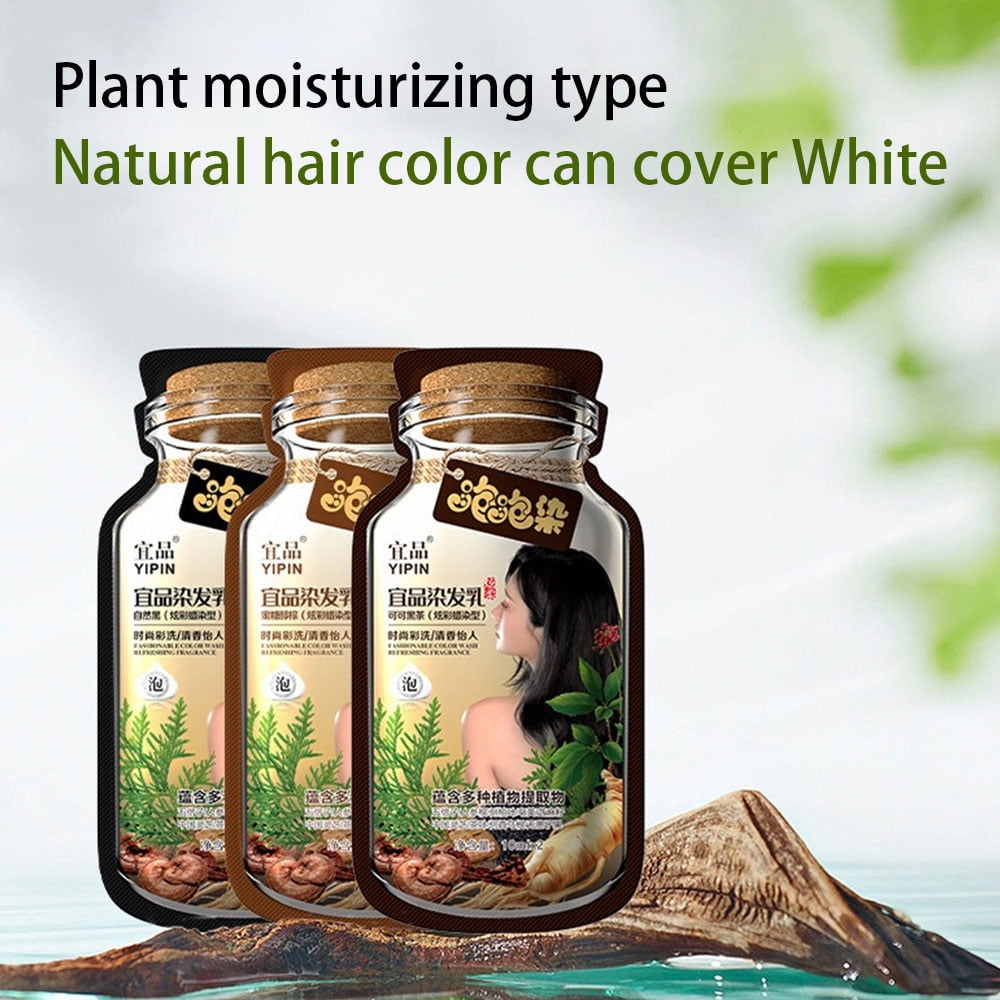 Yipin Bubble Hair Dye Plant Covers White Hair, Does Not Stick To The ...