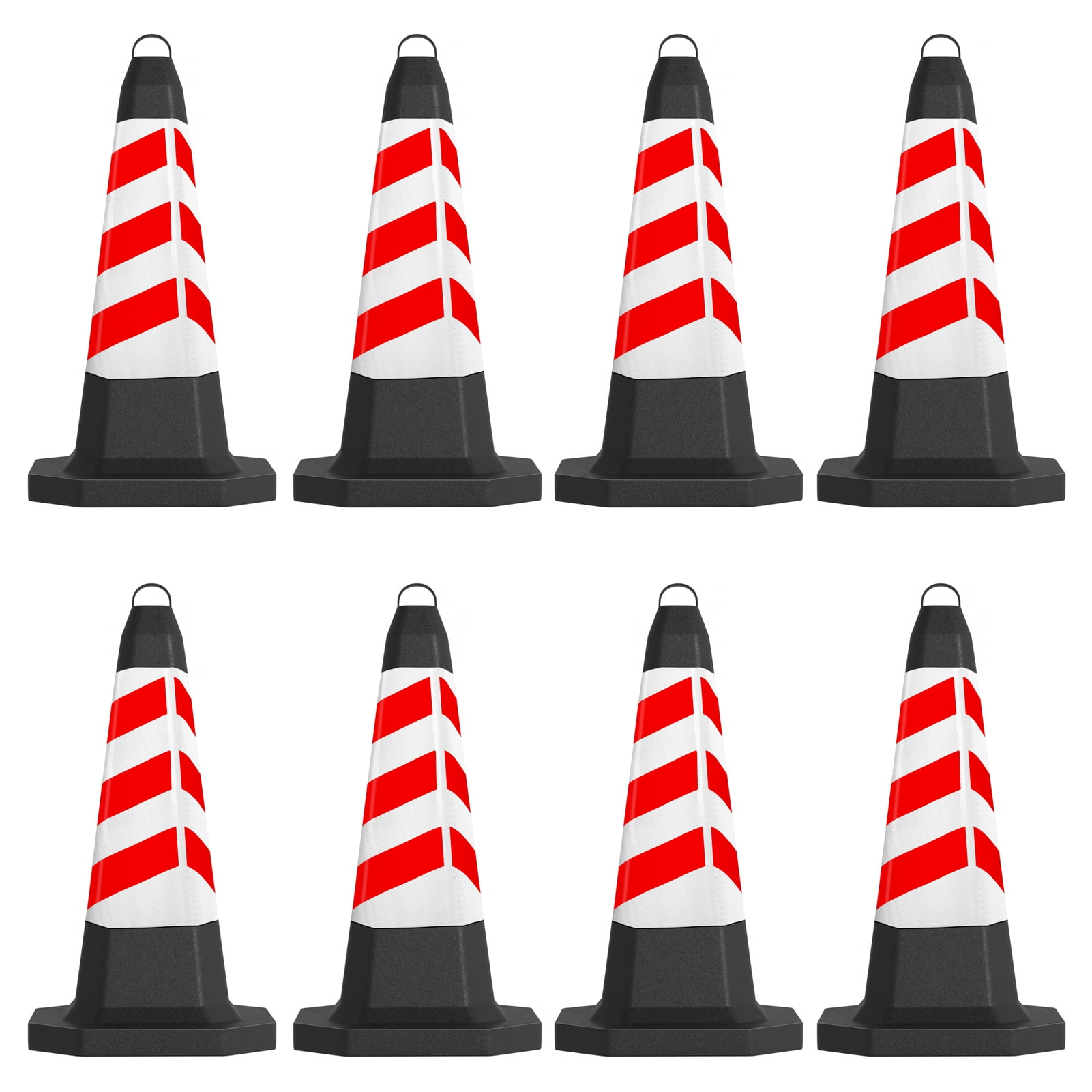 Yipinau 8 Pcs 28 Inch Traffic Cones, Green Safety Cones with Reflective ...