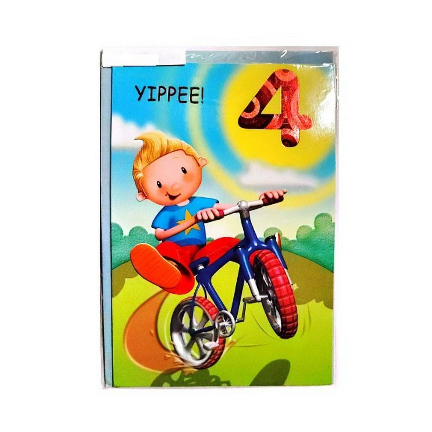 Yippee! Boy 4th Birthday Greetings Card - Walmart.com