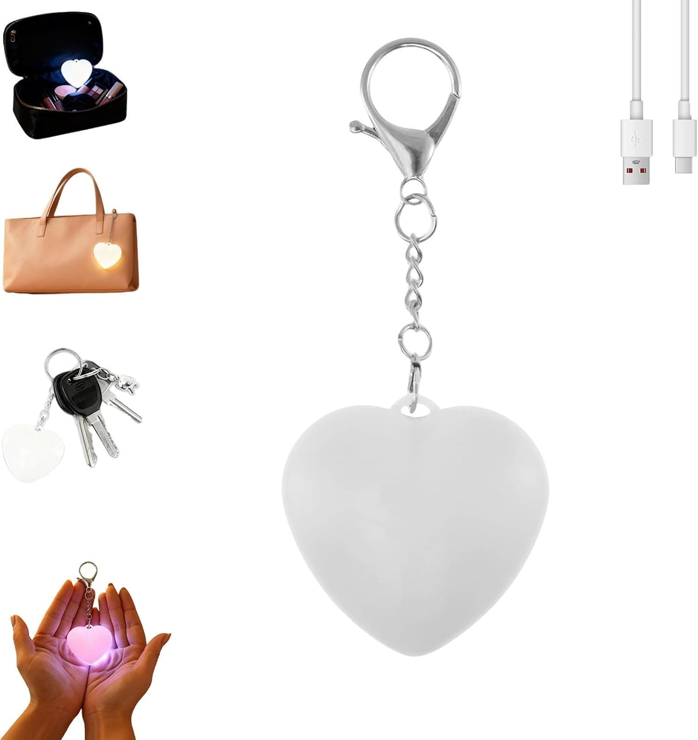 RUPKUL 2/4/6/8/10Pack Purse Light Handbag Light, Love Wallet Tote Bag ...