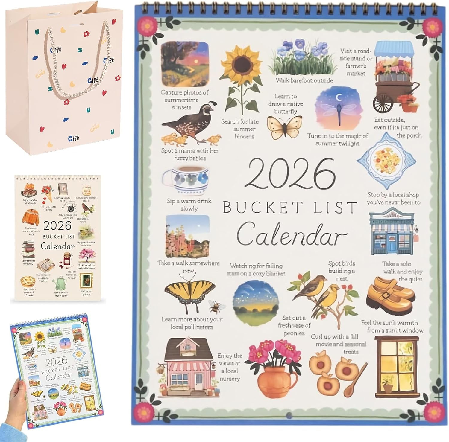 Yippzo 2026 Bucket List Calendar, Celebration of Life’s Seasons, 2026 ...