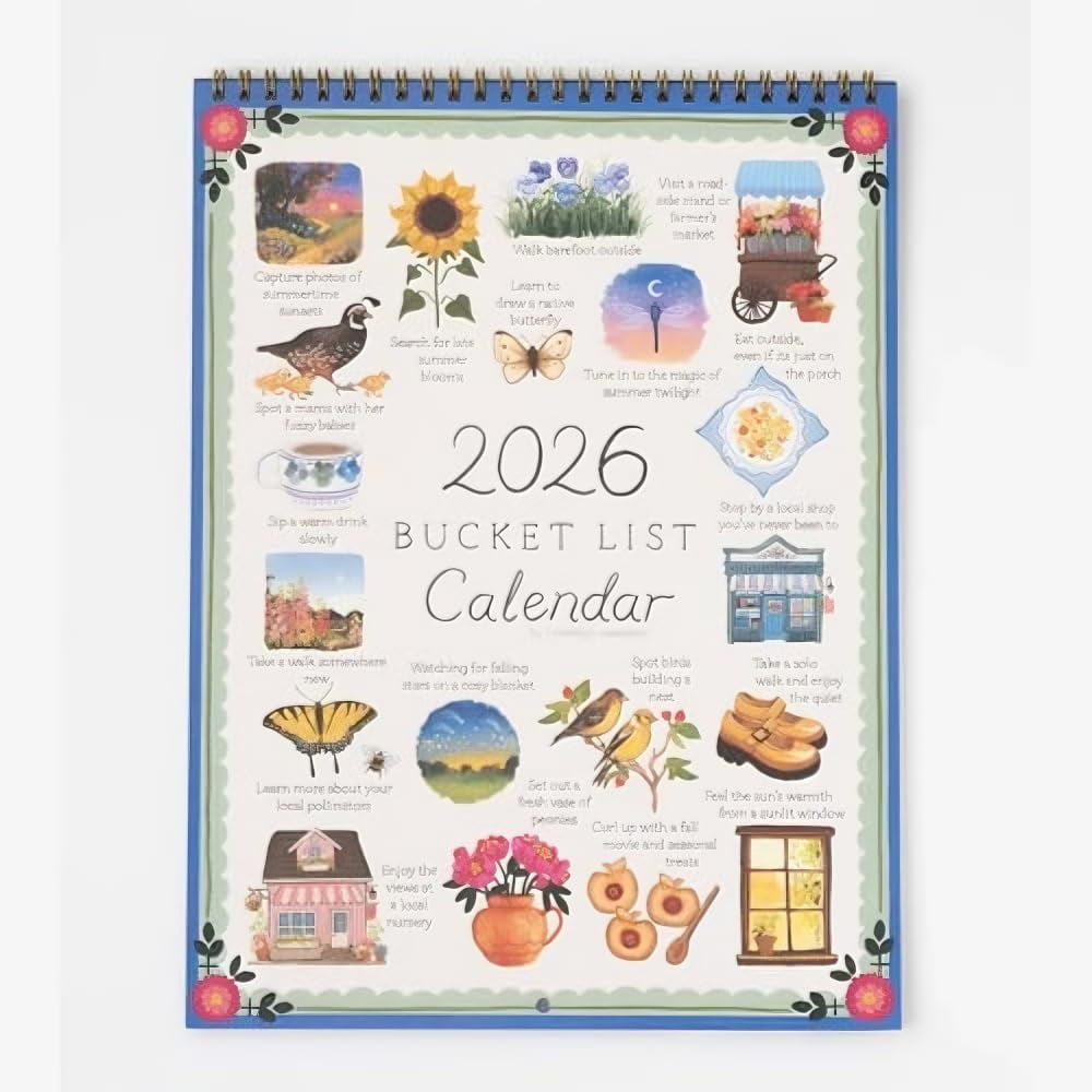 Yippzo 2026 Bucket List Calendar, Inspirational Goal-Setting Hanging ...