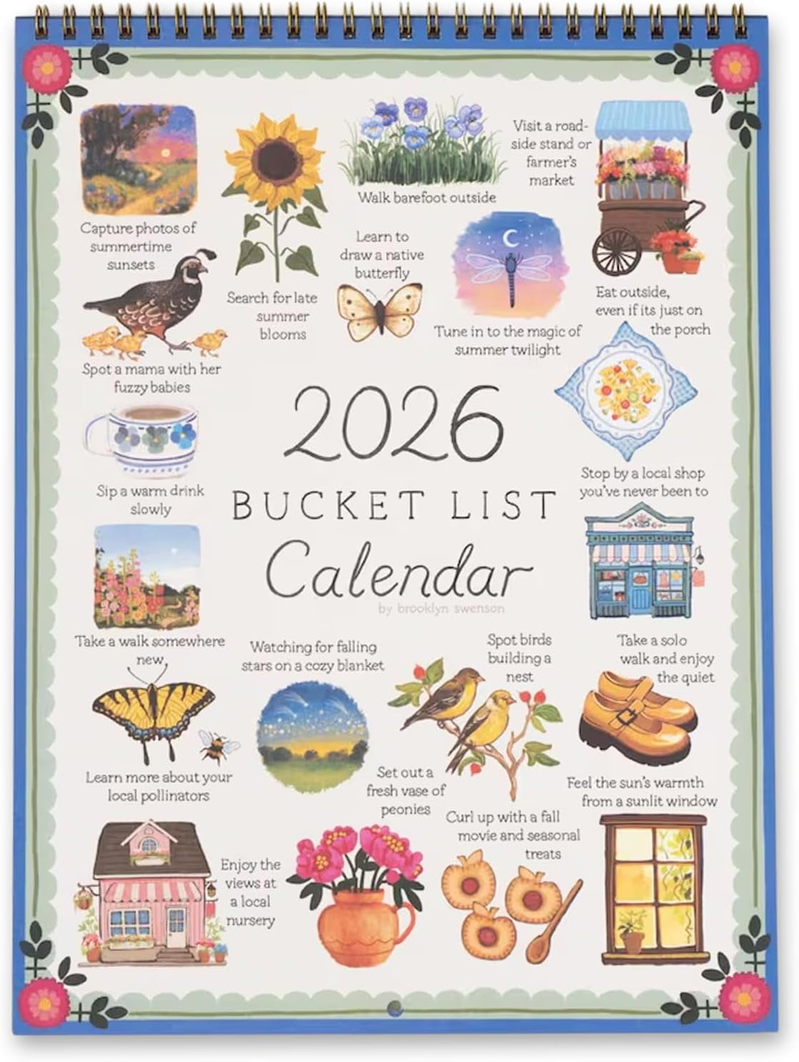 Yippzo 2026 Bucket List Calendar, Monthly Budget Planner, Spiral Bound ...