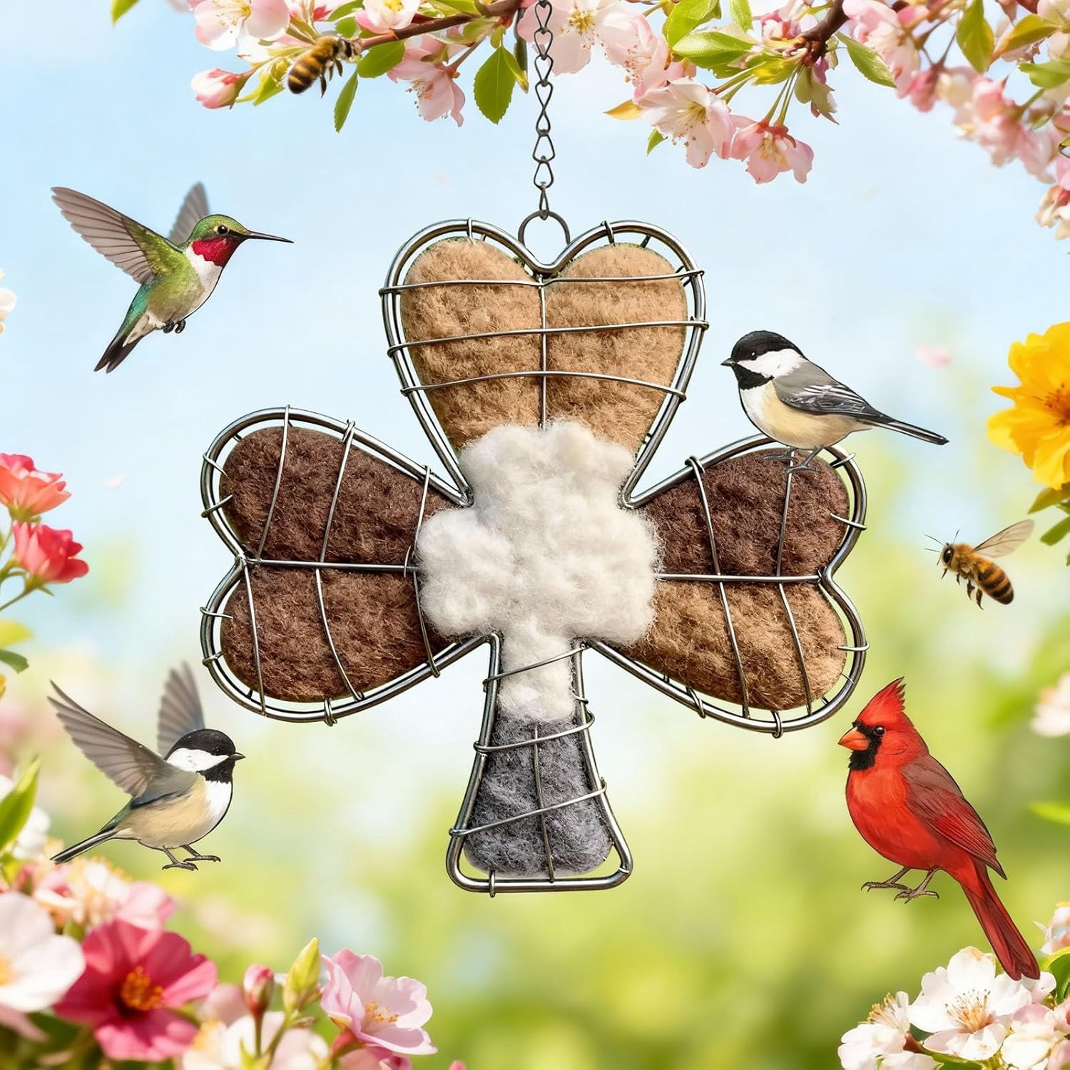 Yippzo 2026 Upgrade Hummingbirds Nesters, Bird Nesting Material Holder ...