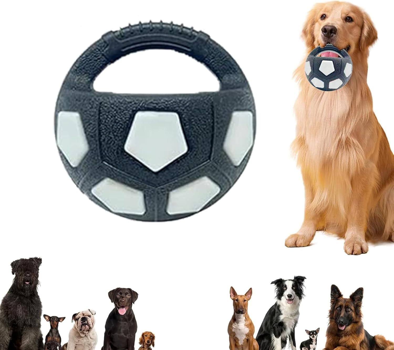Yippzo The Dog Calming Ball with Handle, Interactive Toss and Fetch ...