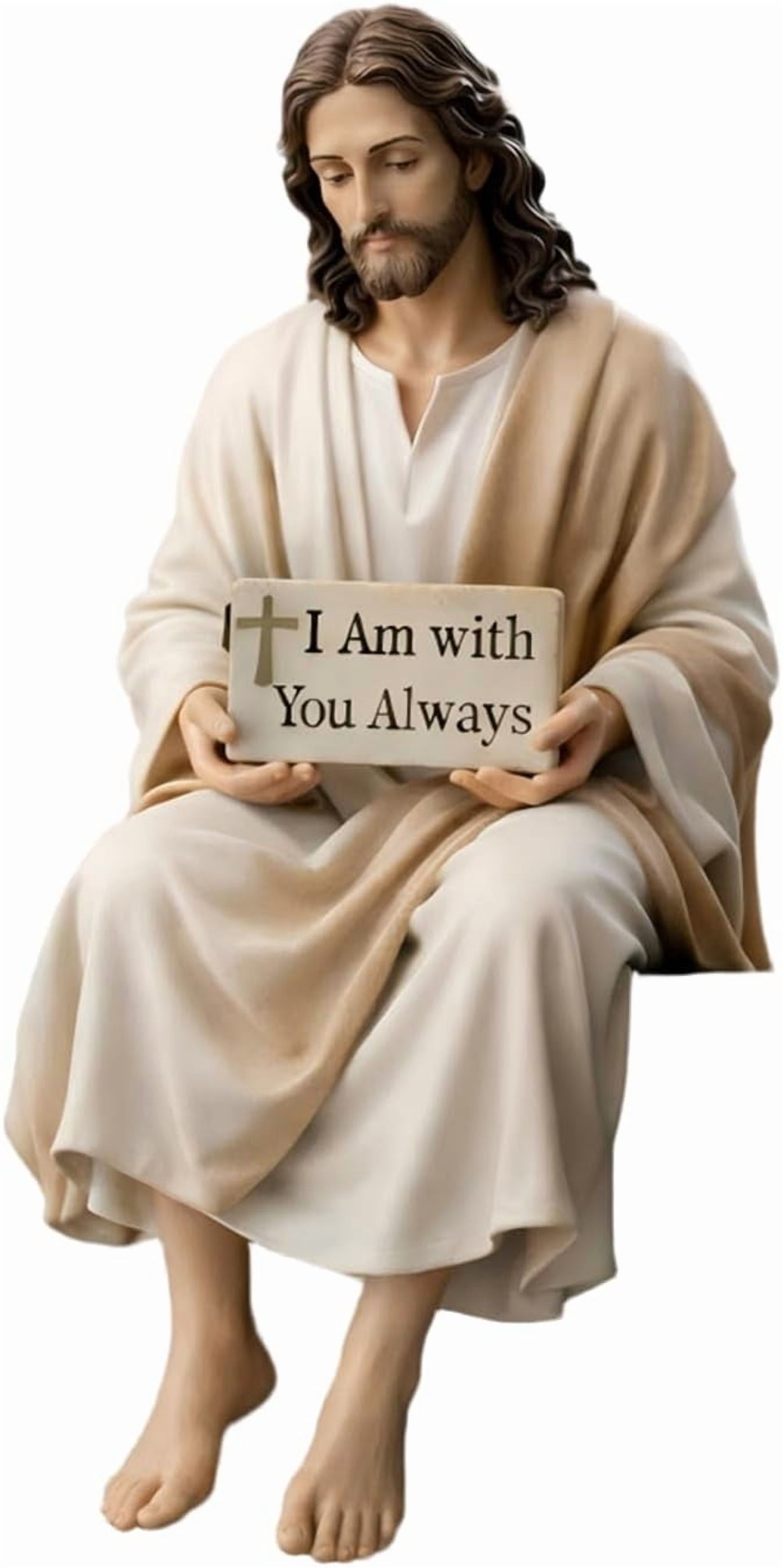 Yippzo Jesus Resin Desk Companion Figurine, Handmade Sitting Design ...