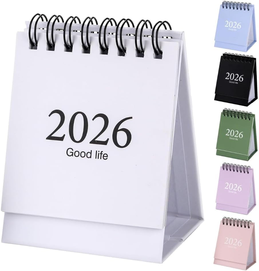 Yippzo Mini Desk Calendar 2026-2027, January 2026 until July 2027, 19 ...