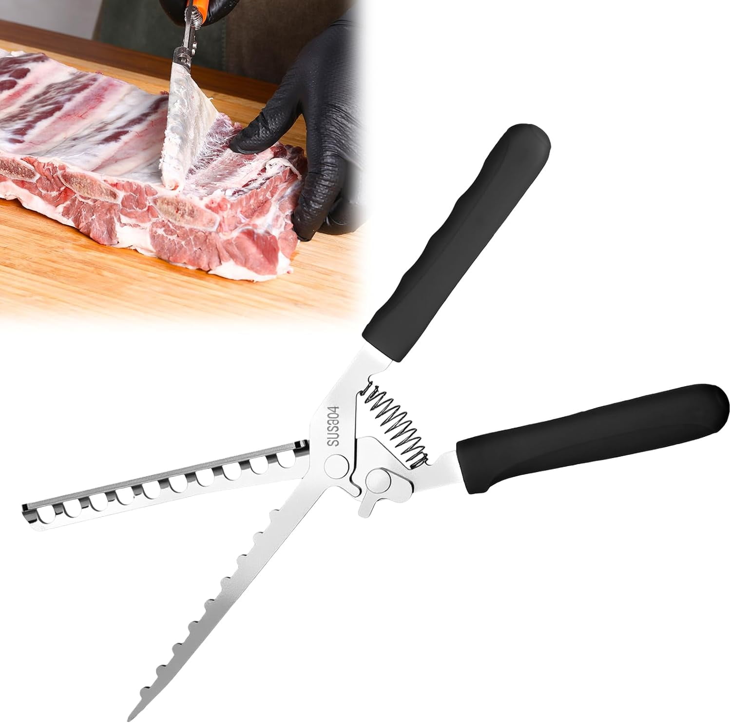Yippzo Rib Membrane Removal Tool, Thick Stainless Steel Rib Prep Tool ...