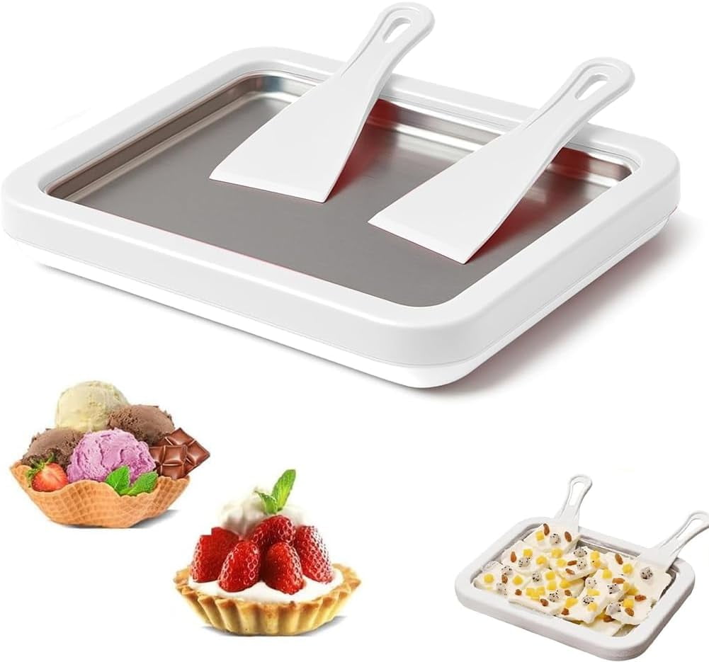 Yippzo Rolled Ice Cream Maker Kit, At-Home Rolled Ice Cream Tray with 2 ...