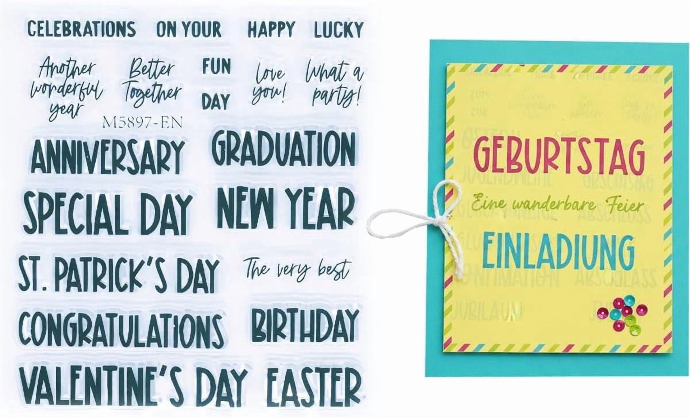 Yippzo Stamps and Dies Set for Card Making – 2026 Clear Stamps with ...