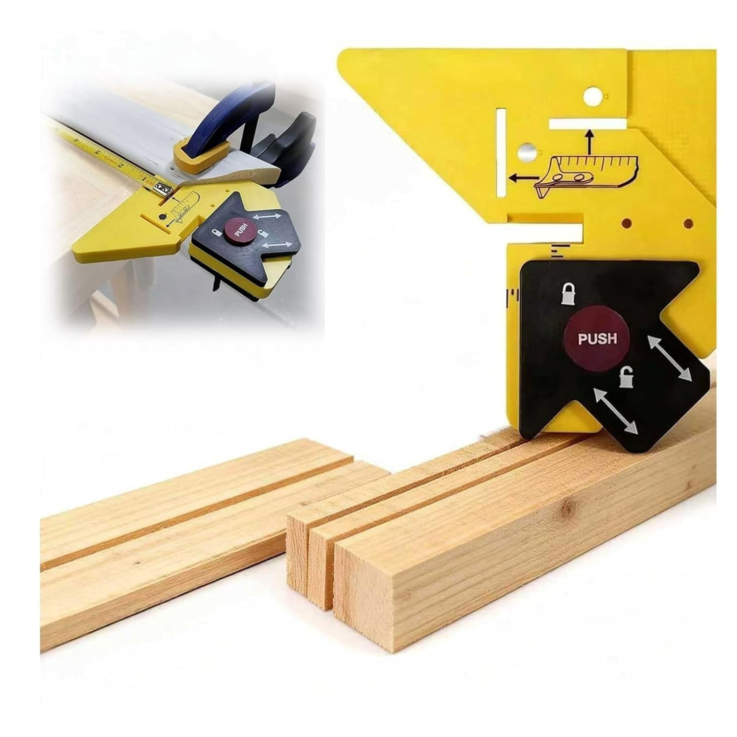 Yippzo Trim Carpentry Aid, Trim Tool, Precision Measuring and Miter ...