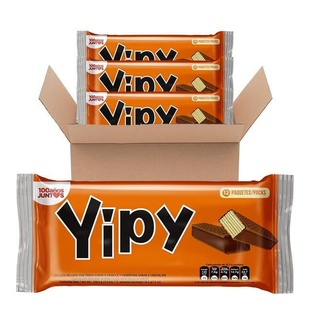 Yipy Chocolate Frosted Wafer Cookies, Vanilla Fudge Filled, 10.6 oz ...