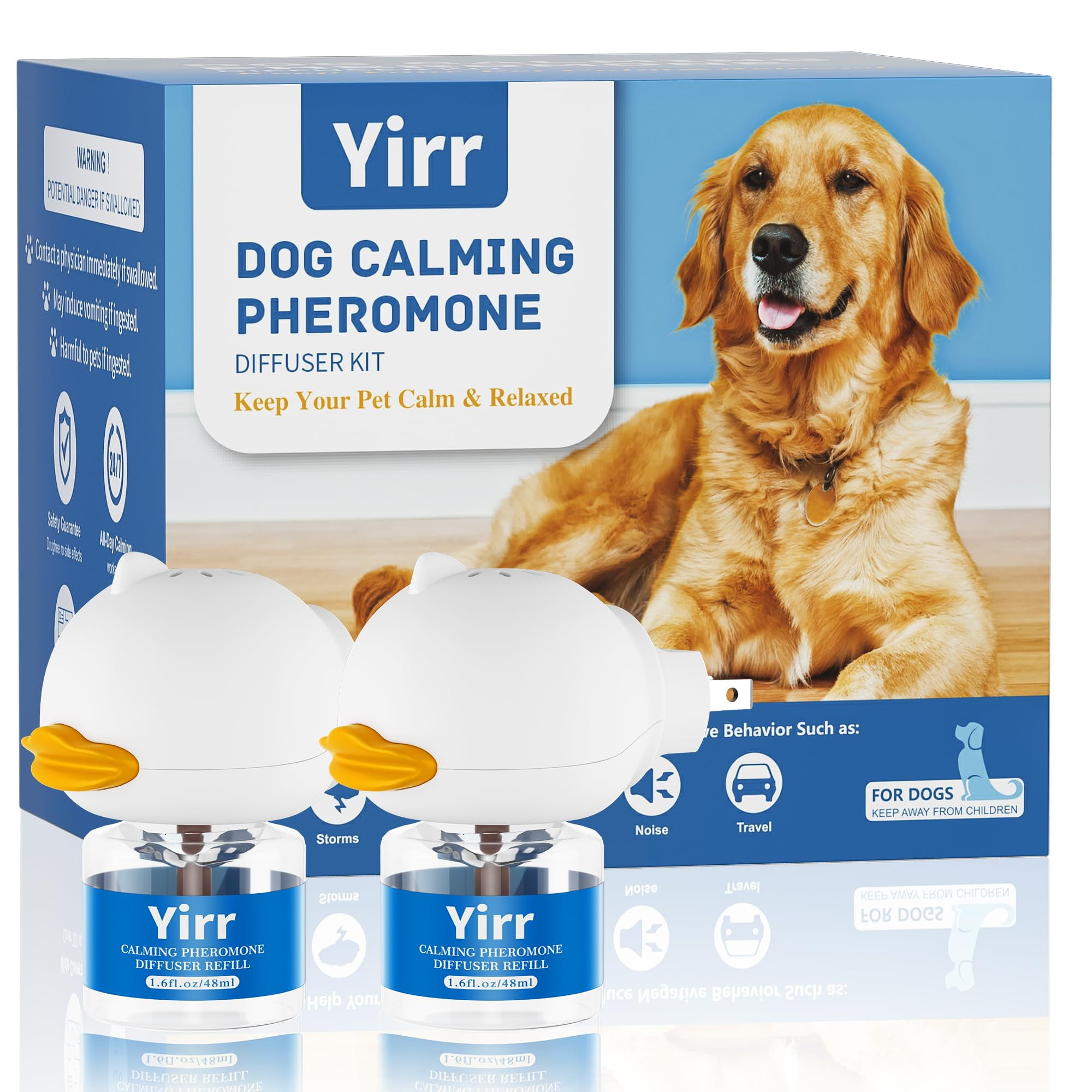 Yirr Dog Calming Diffuser, Puppy Pheromones SMRCalming Diffuser ...