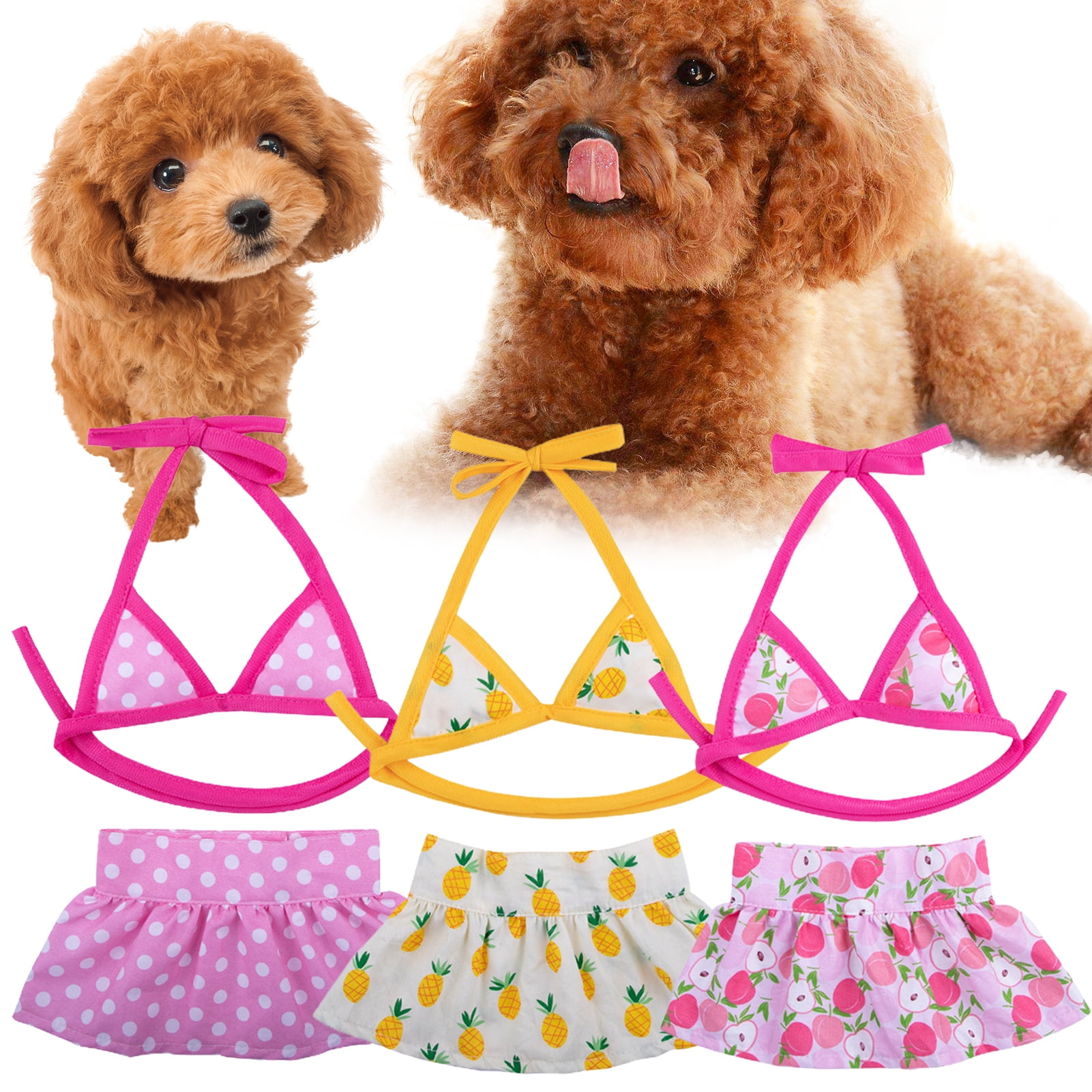Yirtree 1 Set Pet Swimsuit Fastener Tape Comfortable Clear Printing Ins ...
