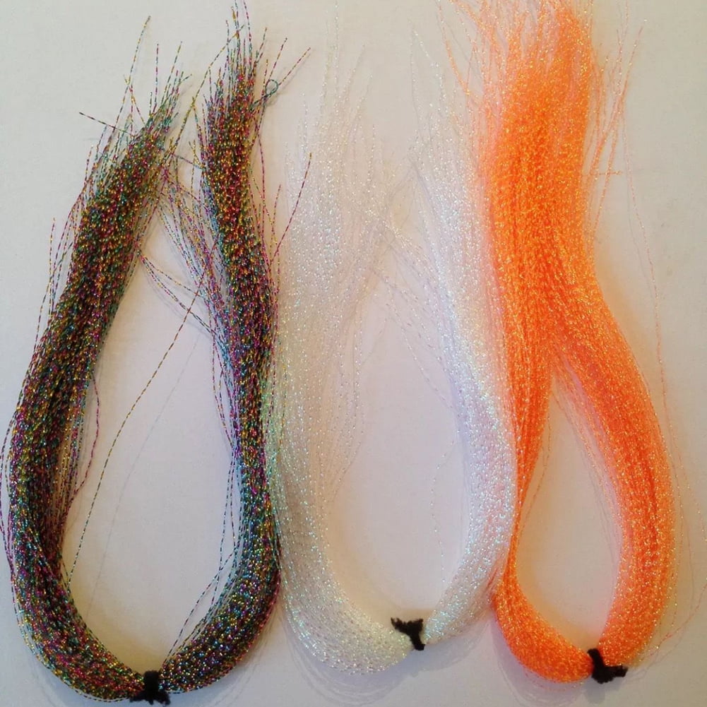 Yirtree 100 Strands Sparkle Crystal Flash Flashabou Tinsels Fly Fishing ...