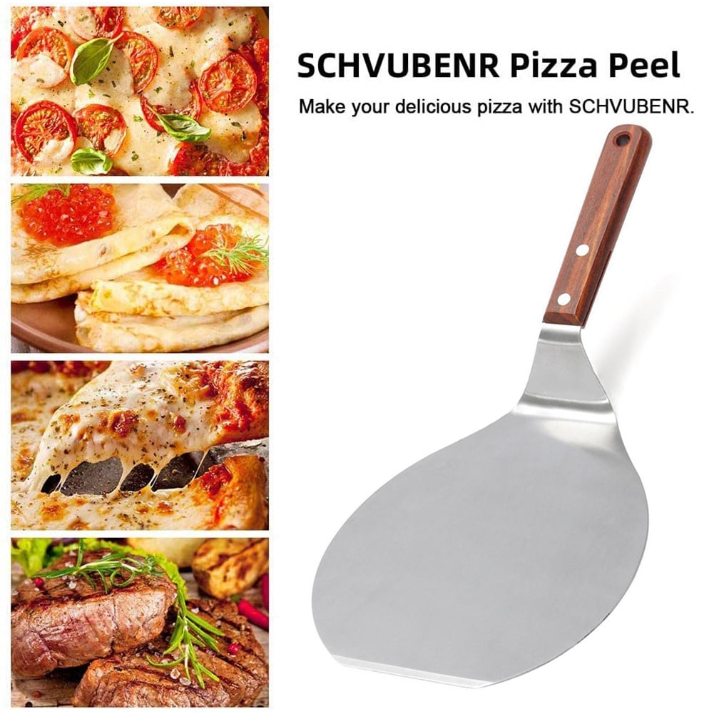 Yirtree 13inch Stainless Steel Wide Spatula Turner with Strong Wooden ...