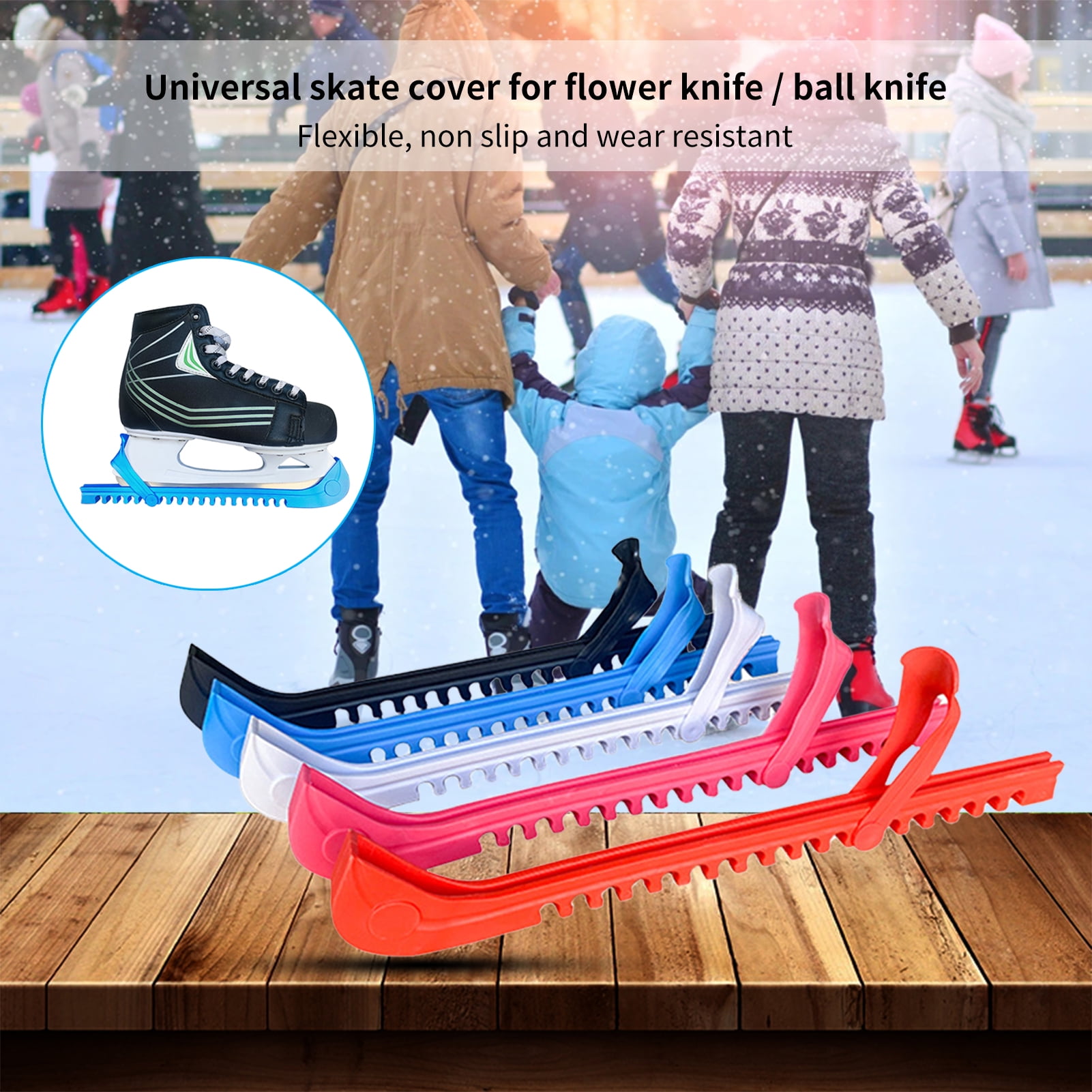 Yirtree 2 Pieces Ice Skate Guards Hockey Shoe Blade Covers Hockey ...
