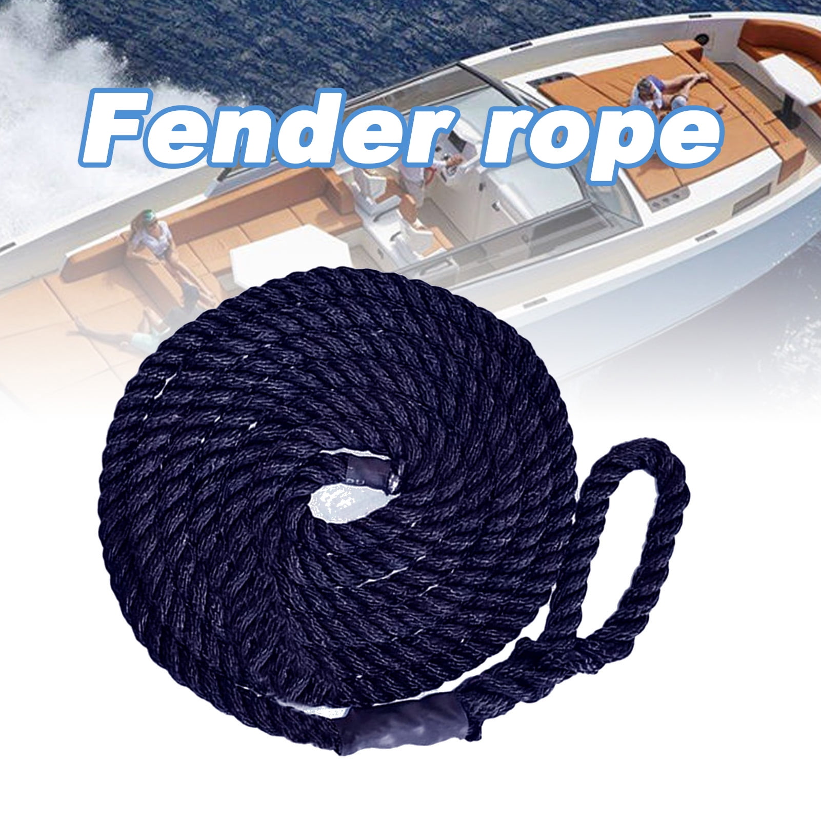 Yirtree 4 Pack of 59.06in Double Braid Nylon Dockline,Mooring Rope Dock ...