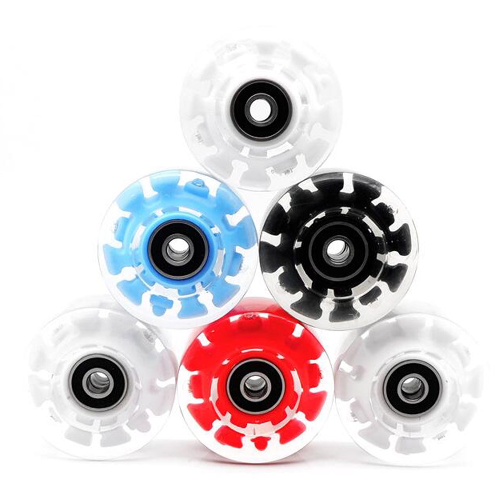 Yirtree 4 Piece Light up Roller Skate Wheels, Luminous Skate Wheels for ...