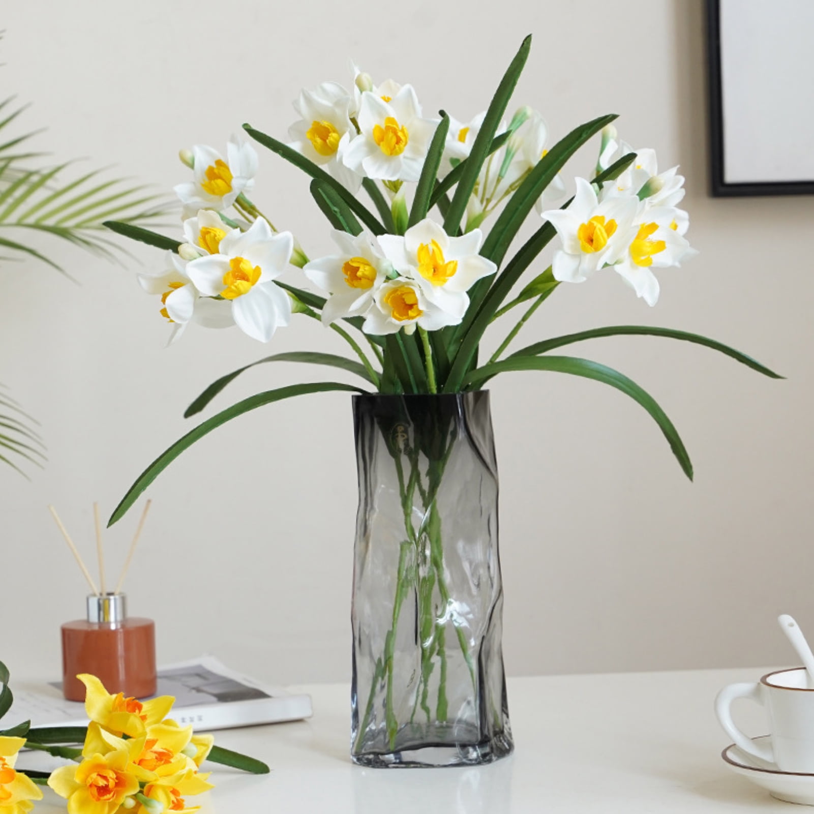 Yirtree Artificial Daffodils Flowers Narcissus Spring Flower Fake Silk ...