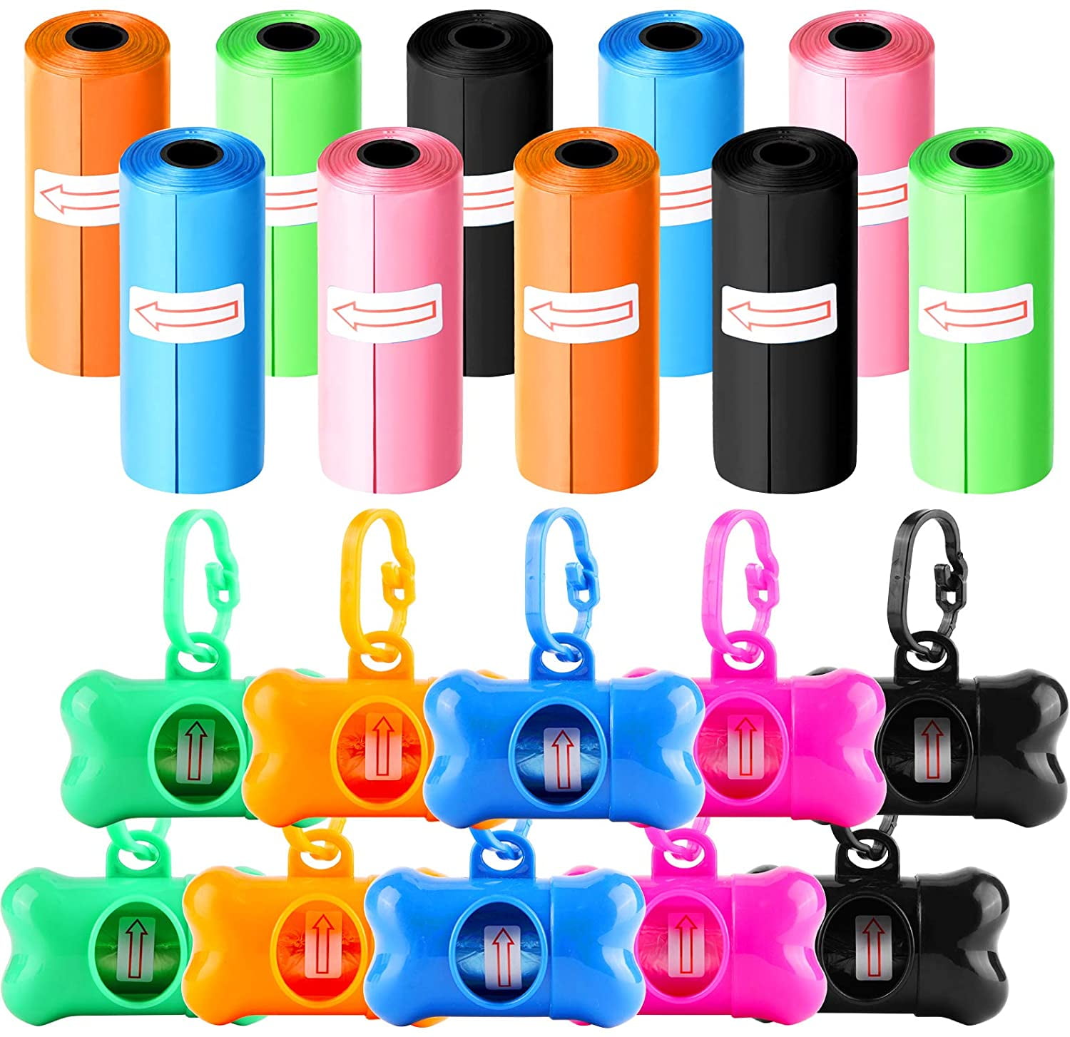 Yirtree Dog Poop Bag Dispenser, Pet Waste Bag Holder for Leash with ...