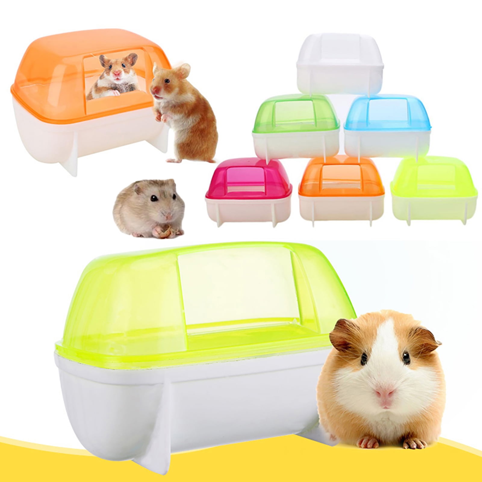 Yirtree Dwarf Hamster Bathroom, Chinchilla Sauna Room Plastic Sand Bath ...