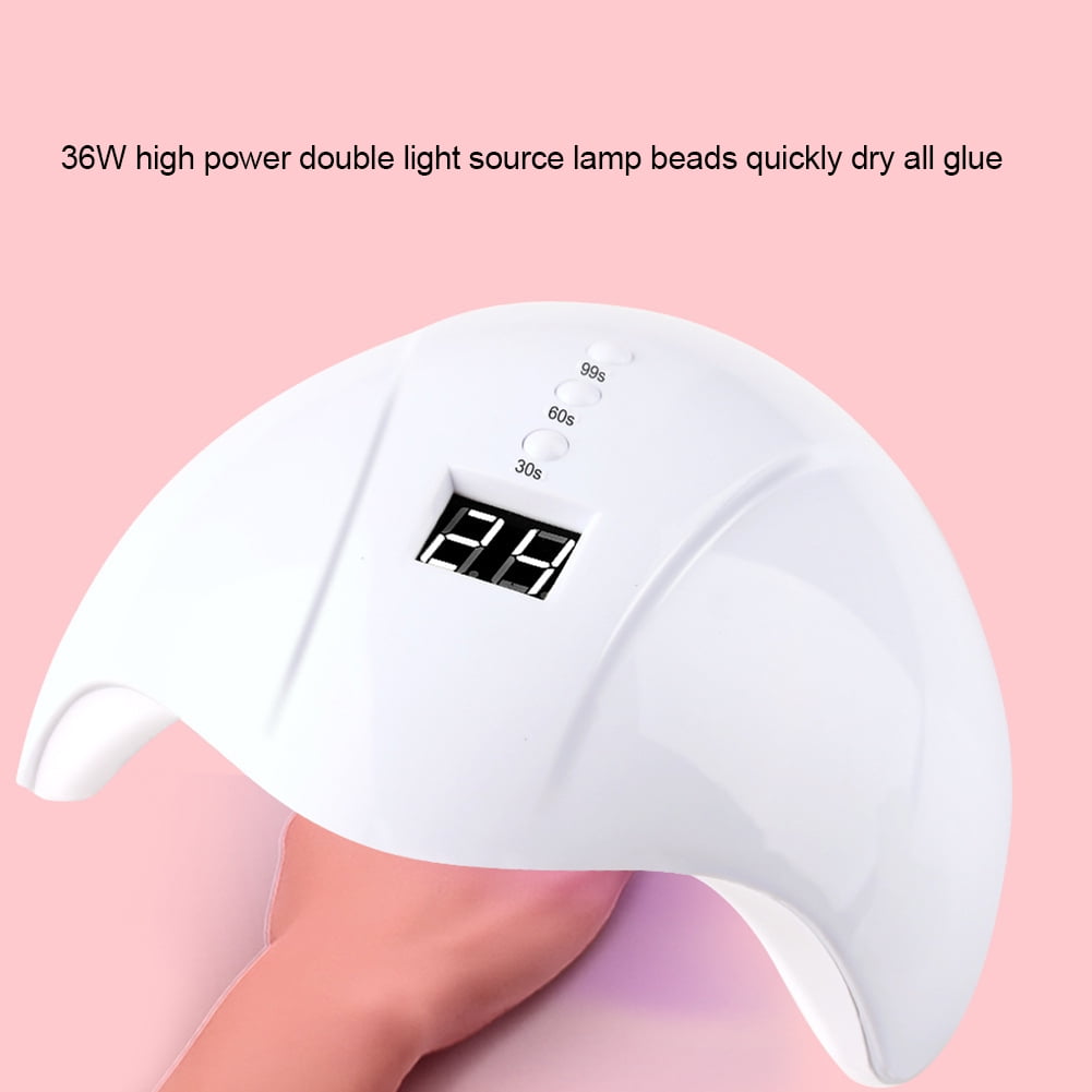 Yirtree Gel UV Nail Lamp, 36W UV LED Nail Dryer Light for Gel Nails ...