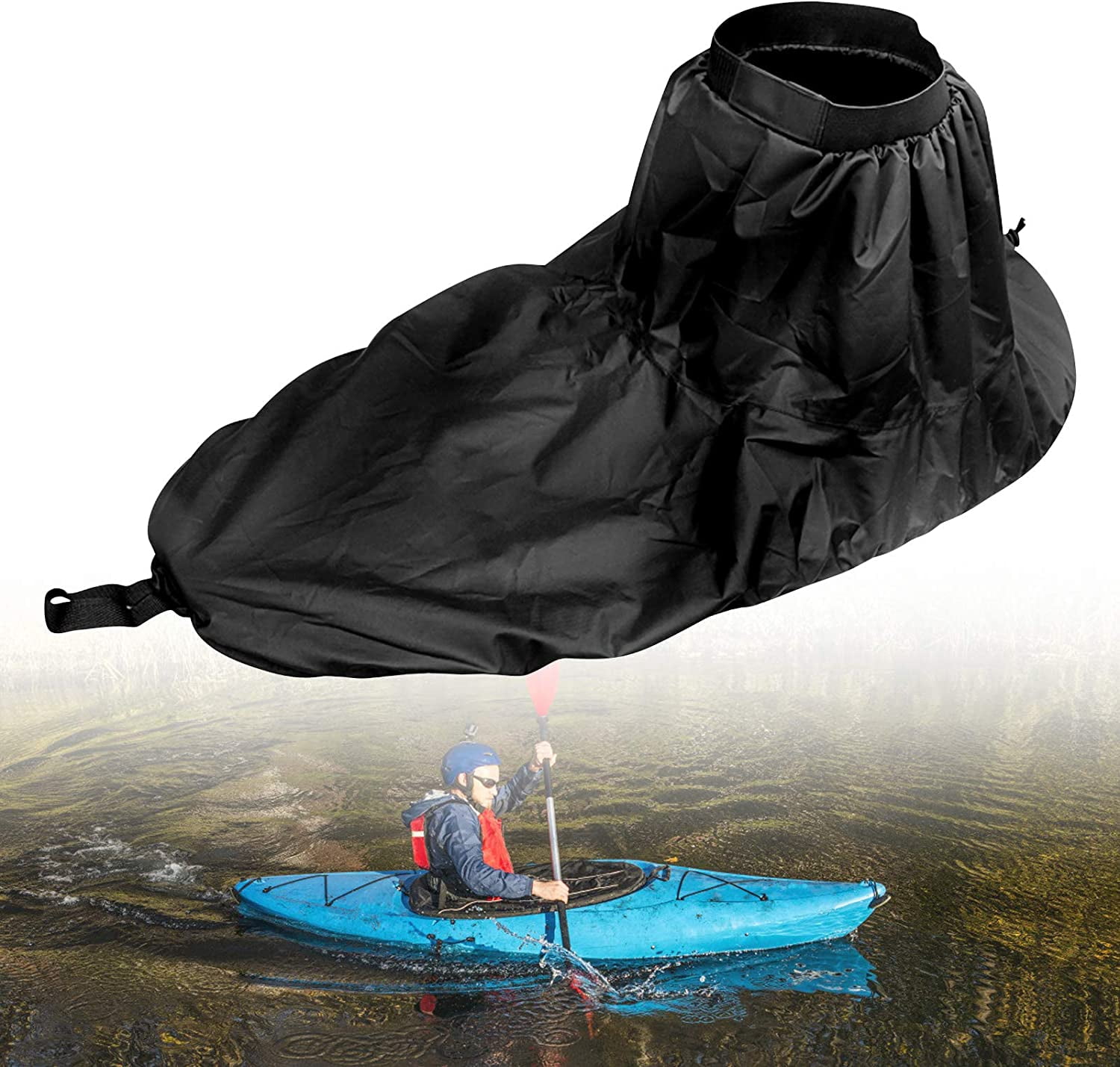 Yirtree Kayak Skirt, Adjustable Nylon Kayak Spray Skirts Kayak Skirt ...