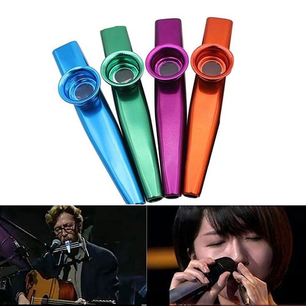 Yirtree 4 Pcs Kazoo for Kids & Adults, Multicolor Metal Instruments ...