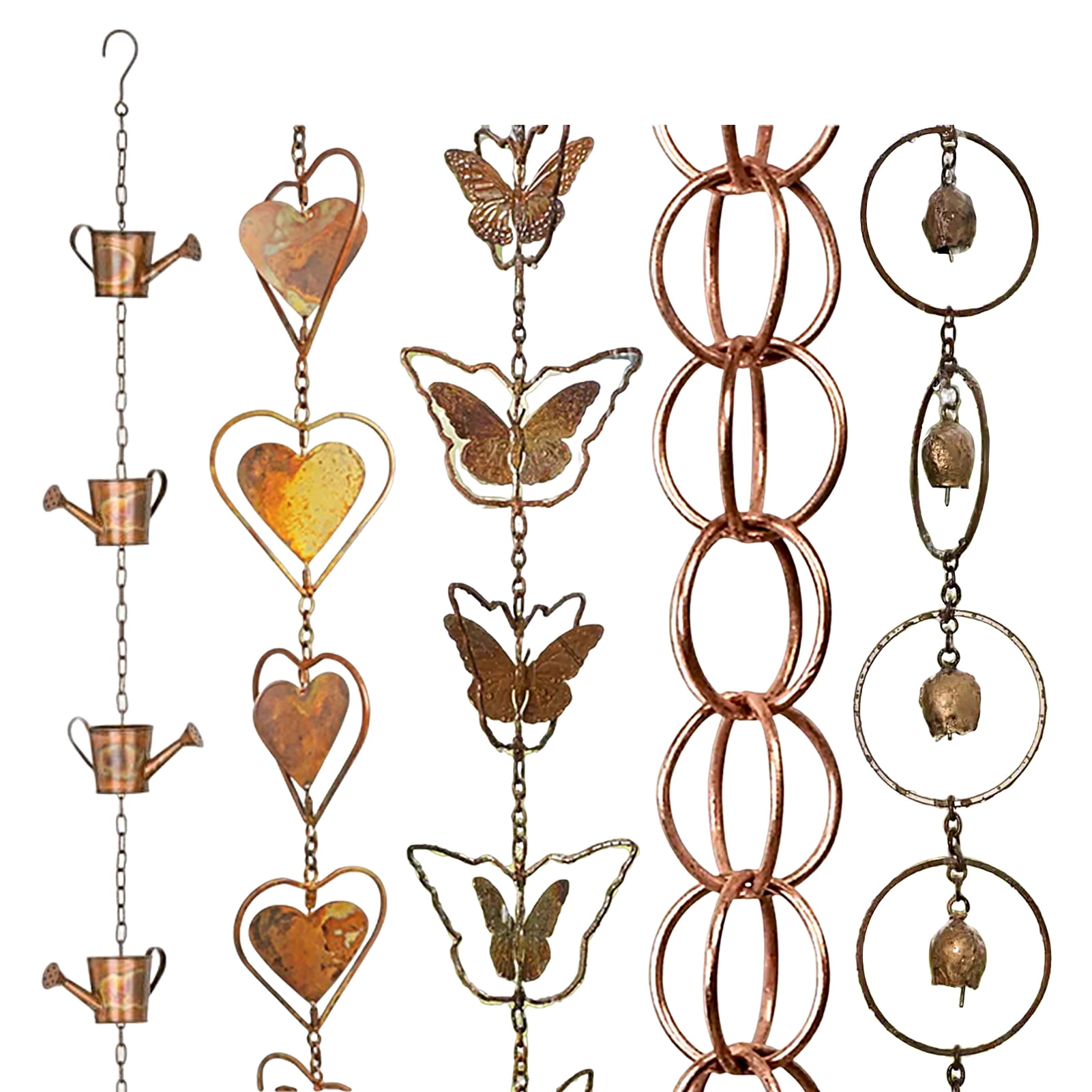 Yirtree Metal Decorative Rain Chain | Unique Downspout Extension Home ...